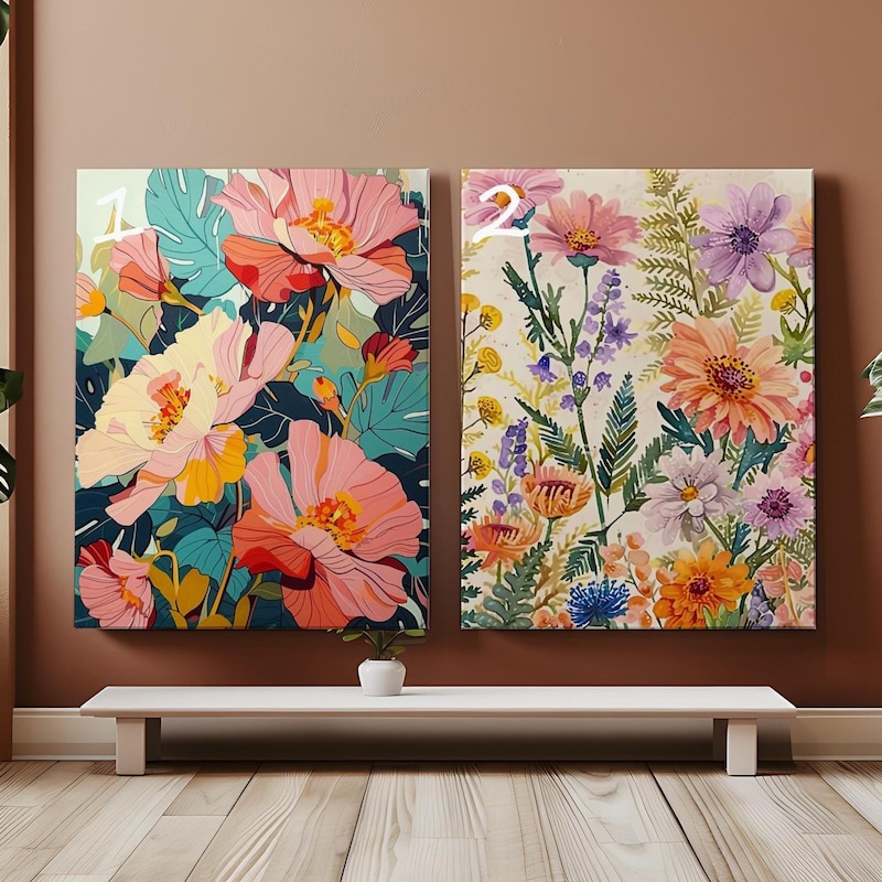 Pink Painted Abstract - Etsy