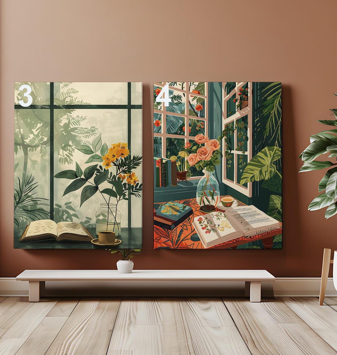 Cozy Book Nook Paint by Number Coffee Book DIY Color Paint by Numbers ...