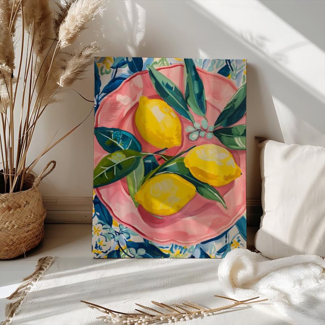 Still Life Lemon Paint by Number Kit for Adults Botanical Fruits Modern ...