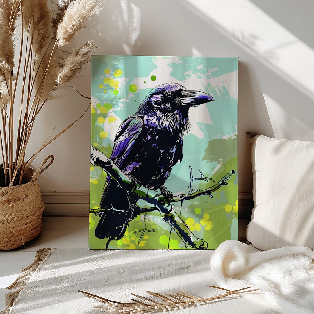Raven Crow Paint by Number Kit Halloween Gothic Color Paint by Numbers ...