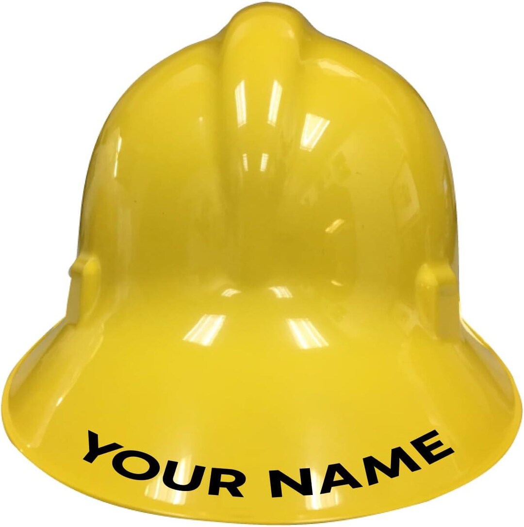 One Color .75" Curved Firefighter Helmet Name Lettering Sticker ...