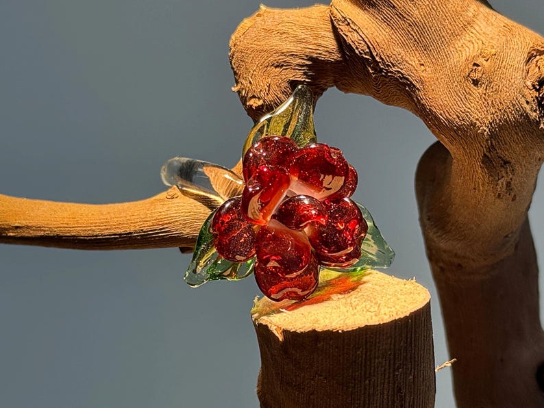 Handmade Glass Rose Ring – Vintage-inspired Floral Jewelry, Romantic ...