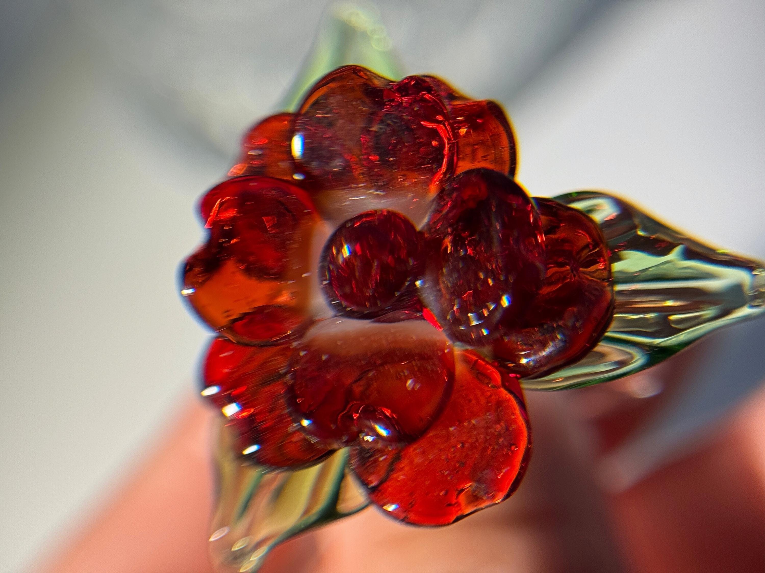 Handmade Glass Rose Ring – Vintage-inspired Floral Jewelry, Romantic ...