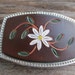 Leather Belt Buckle With Daisy - Etsy
