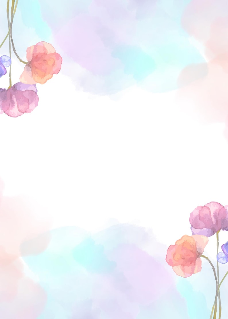 Pink and Blue Watercolor Paper - Etsy