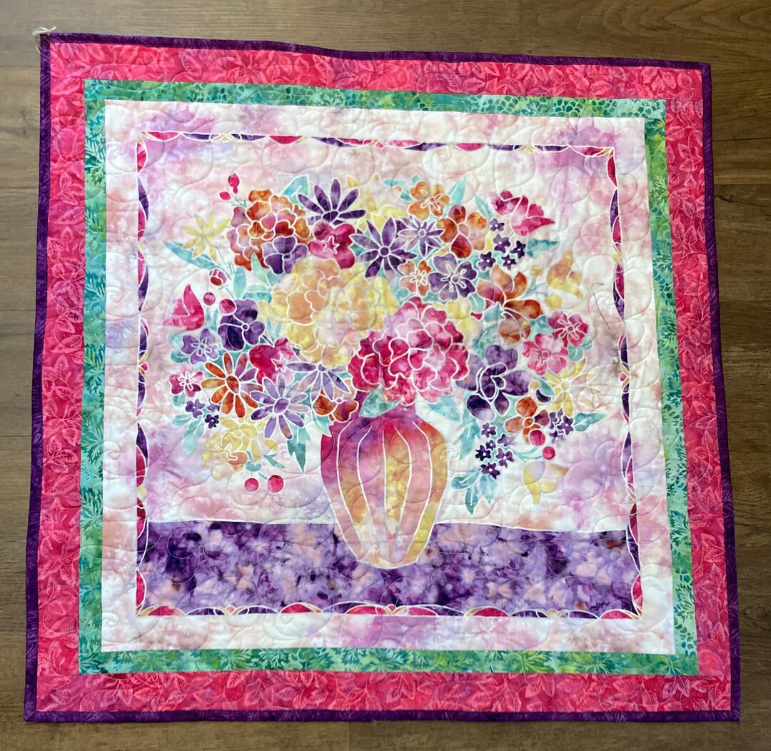 June Spring Bouquet Quilted Wall Hanging - Etsy