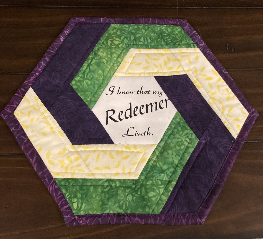 Easter Redeemer Hexagon Quilted Table Topper and Trivet - Etsy