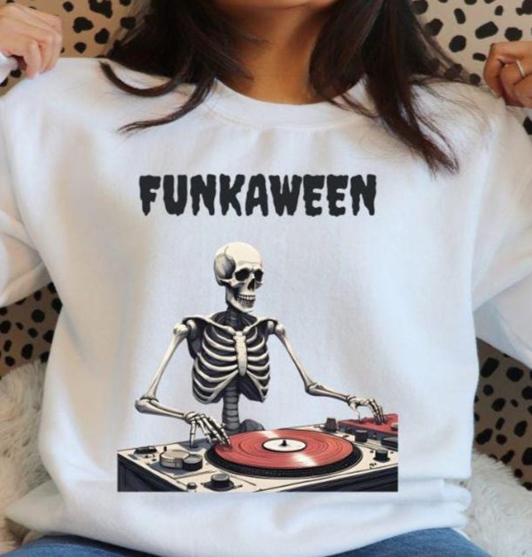 Halloween Skeleton DJ PNG | FUNKAWEEN Funky Skull Clipart | Spooky ...