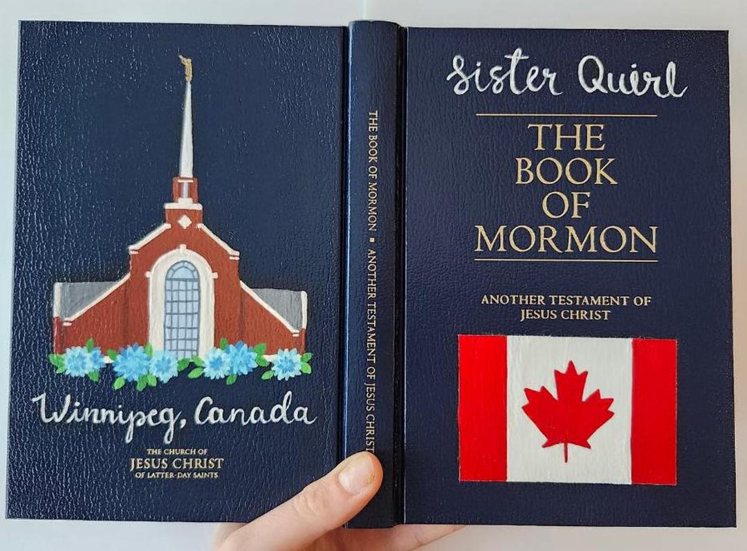 MISSION Flag & Temple-lds Hand-painted Book of Mormon-includes Temple ...