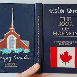 MISSION Flag & Temple-lds Hand-painted Book of Mormon-includes Temple ...