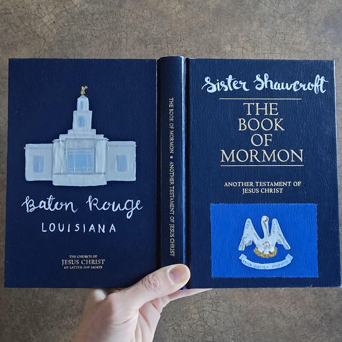 MISSION Flag & Temple-lds Hand-painted Book of Mormon-includes Temple ...