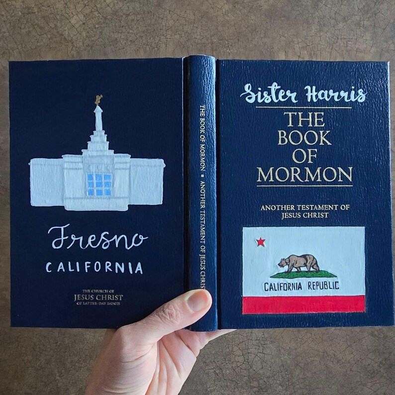 MISSION Flag & Temple-lds Hand-painted Book of Mormon-includes Temple ...