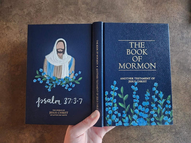Jesus or LDS Temple Hand-painted Book of Mormon. Choose an LDS Temple ...