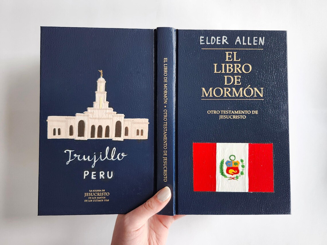 MISSION Flag & Temple-lds Hand-painted Book of Mormon-includes Temple ...