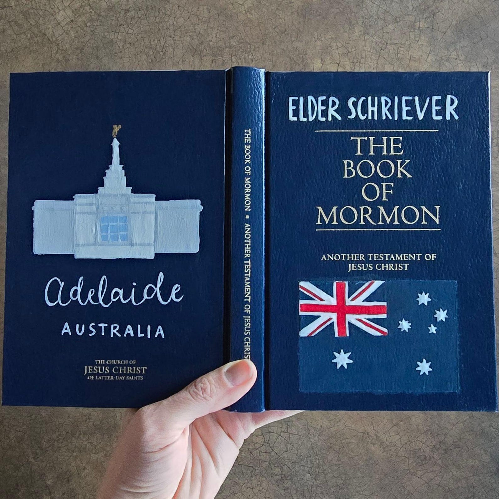 MISSION Flag & Temple-lds Hand-painted Book of Mormon-includes Temple ...