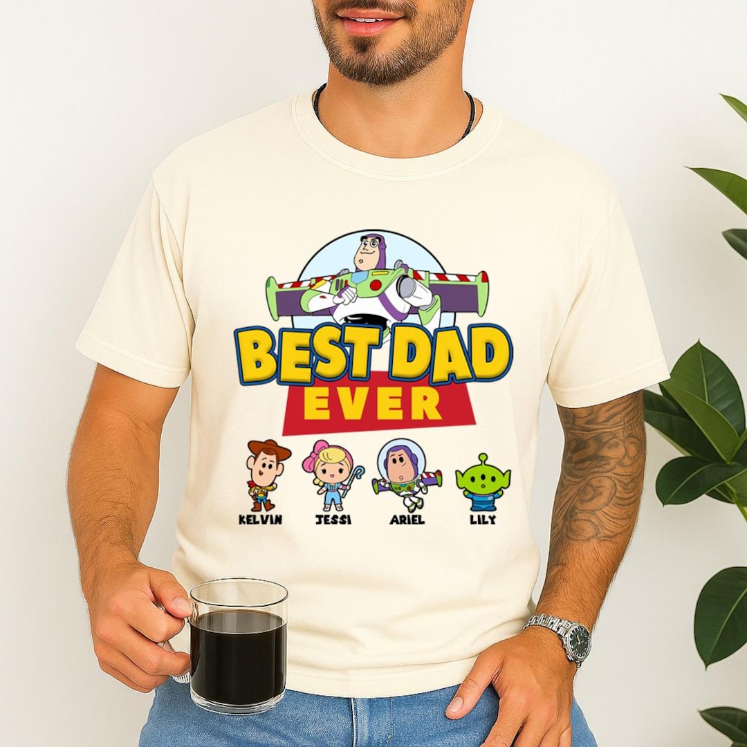 Personalized Buzz Lightyear Best Dad Ever Shirt, Father's Day Toy Story ...