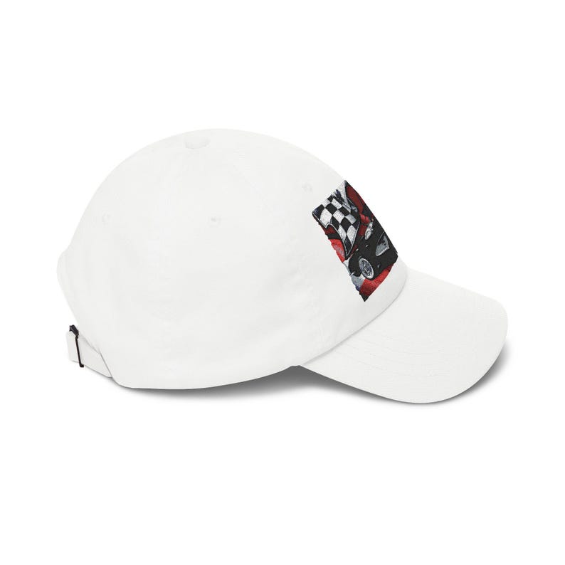 Vintage Corvette With Checkered Flags Dad Cap | Racing Car Hat - Etsy