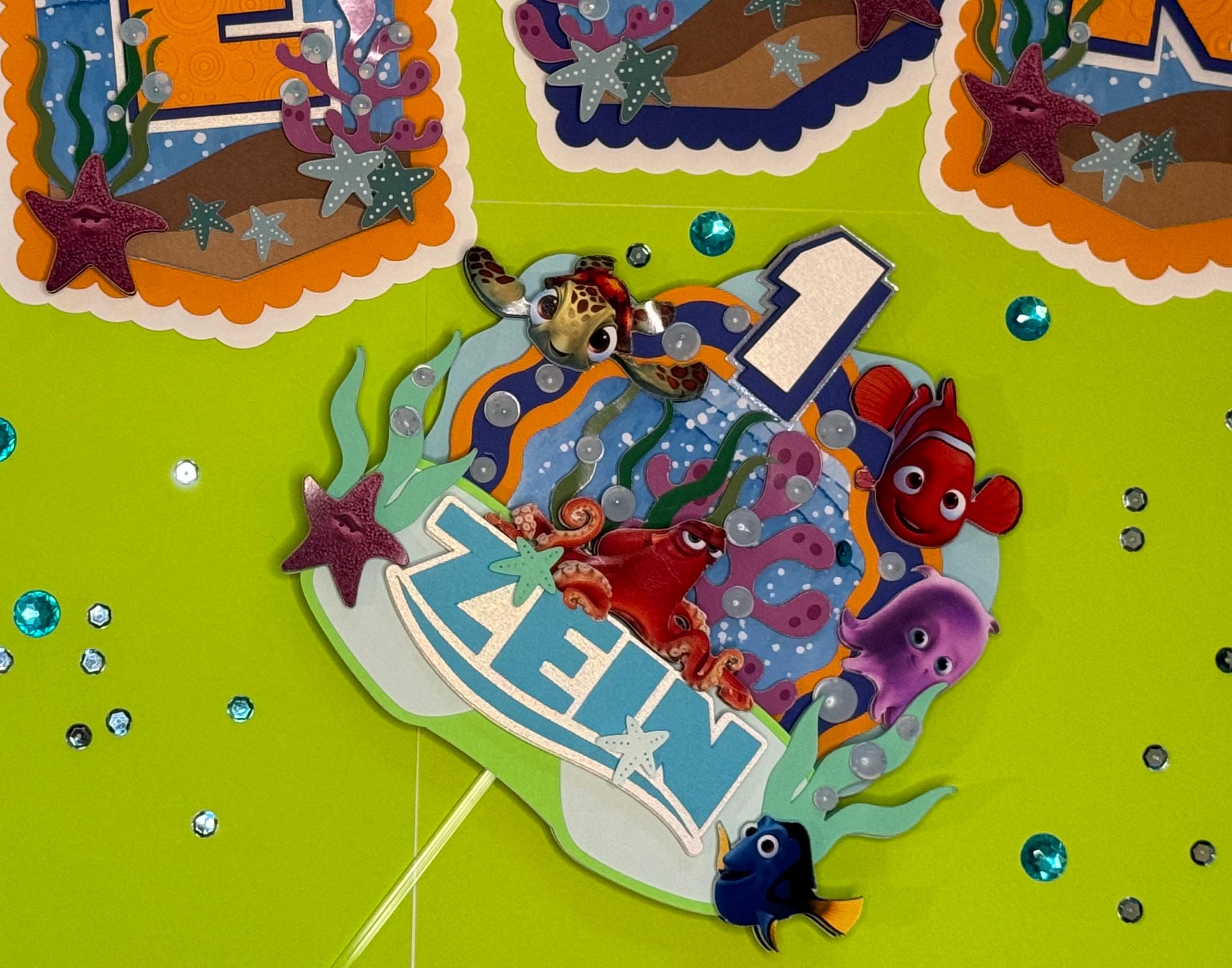 Ocean Themed Cake Topper - Nemo and Friends, Finding Nemo Party ...