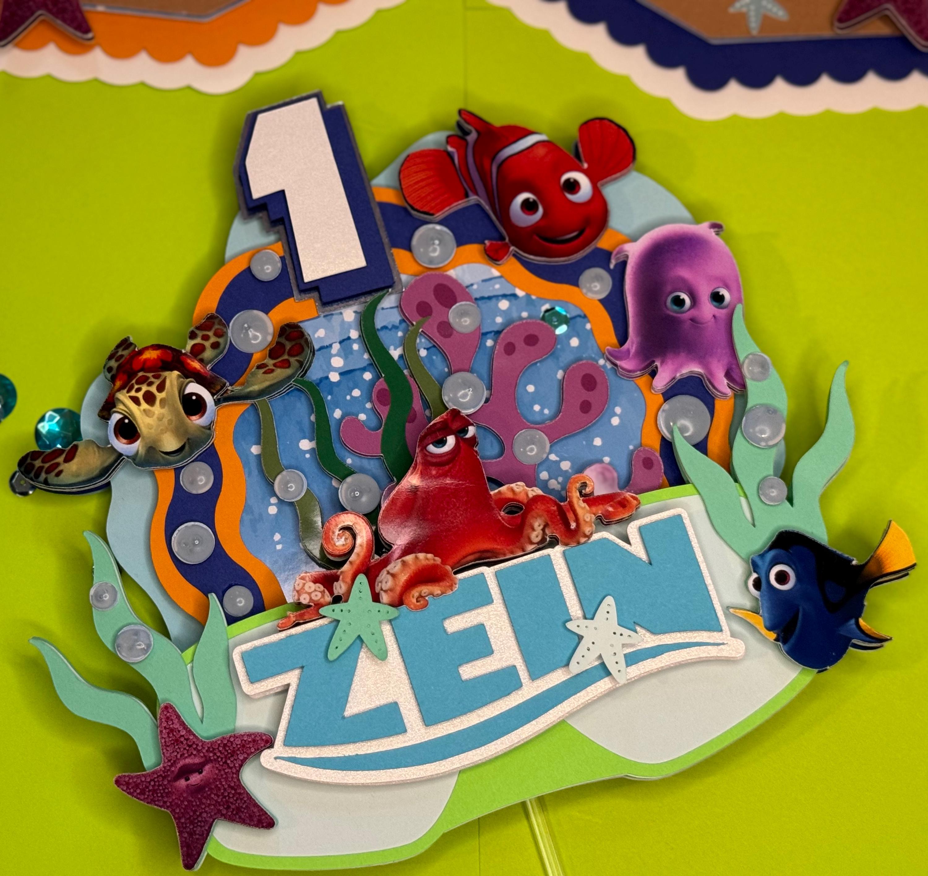 Ocean Themed Cake Topper - Nemo and Friends, Finding Nemo Party ...
