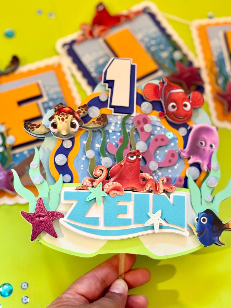 Ocean Themed Cake Topper - Nemo and Friends, Finding Nemo Party ...