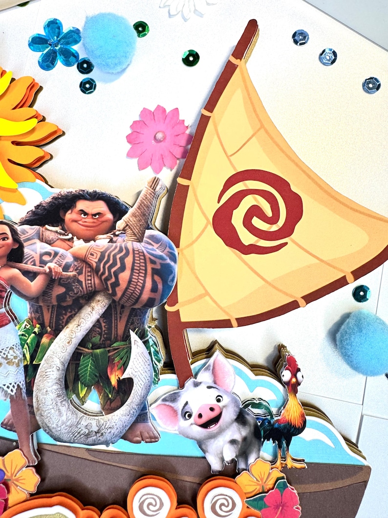 Ocean Sail Theme Cake Topper- Moana Party, - Etsy