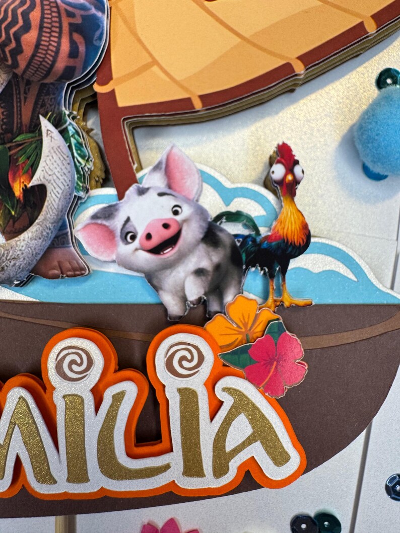 Ocean Sail Theme Cake Topper- Moana Party, - Etsy