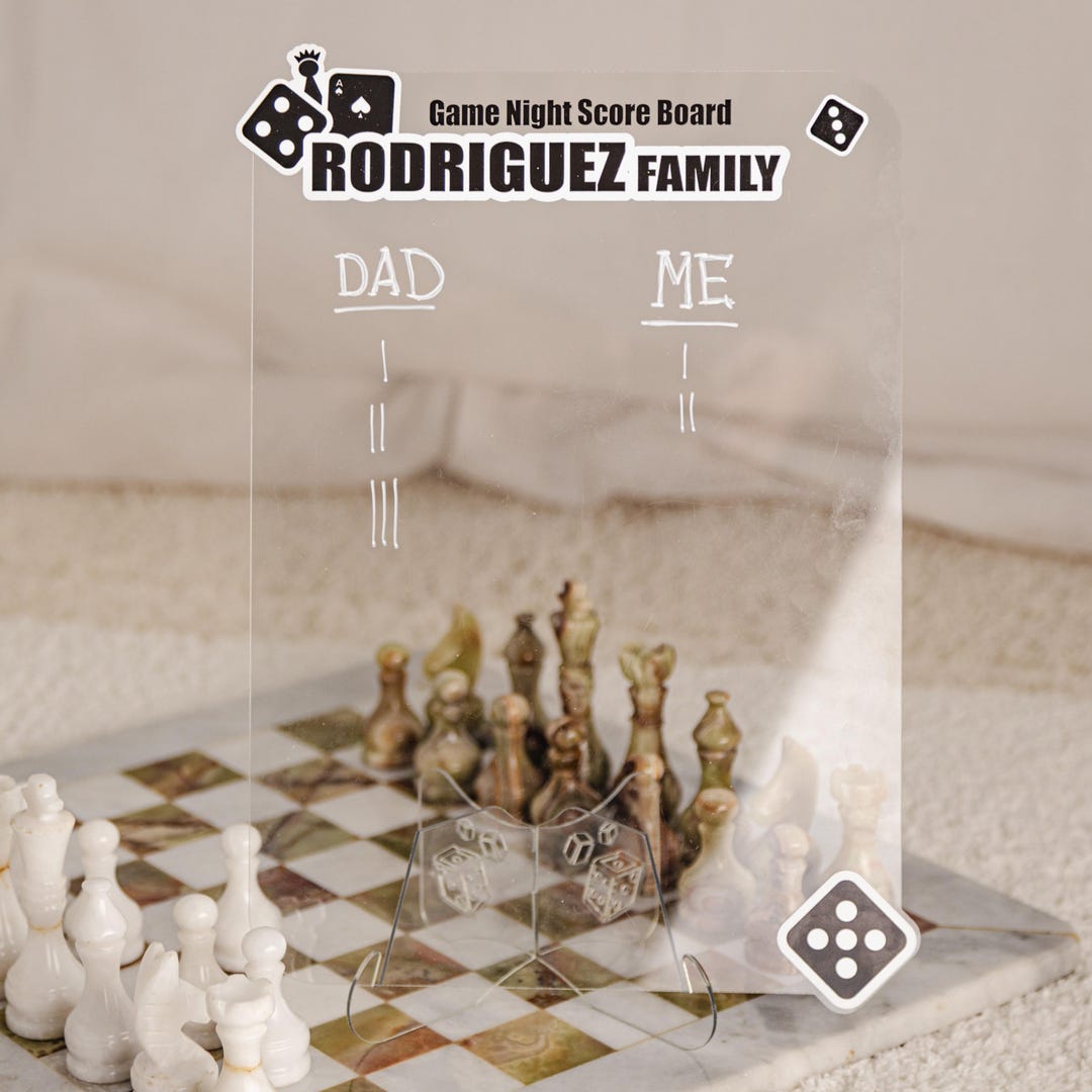 Family Game Night Score Tracker. Personalized Game Night Score Card ...