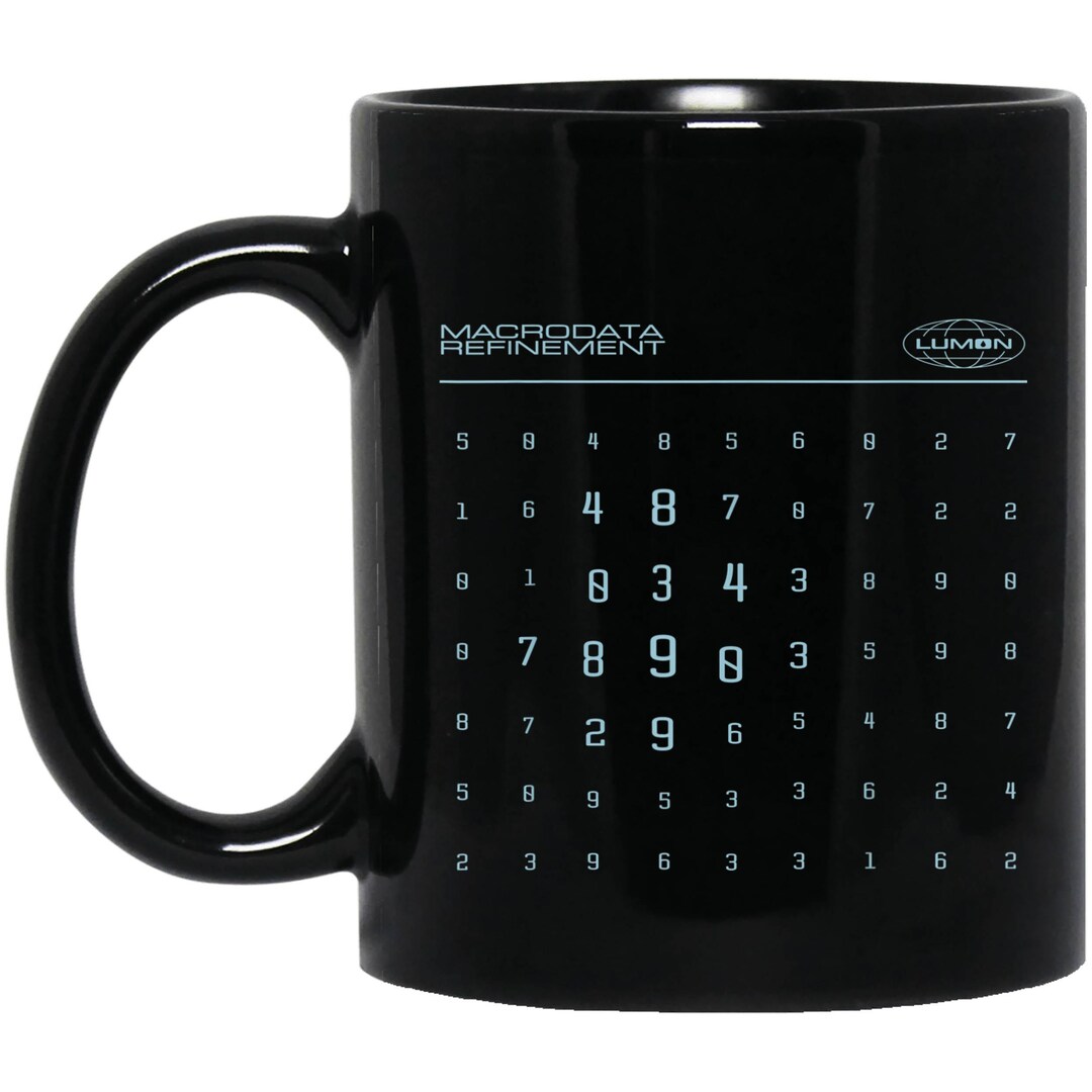 Scary Numbers Lumon Macrodata Refinement Black Mug 11oz - Etsy