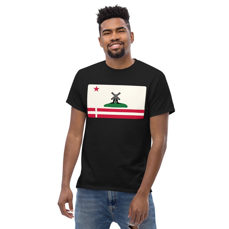 Solvang Windmill California Flag Shirt | Minimalist Danish CA Tee ...