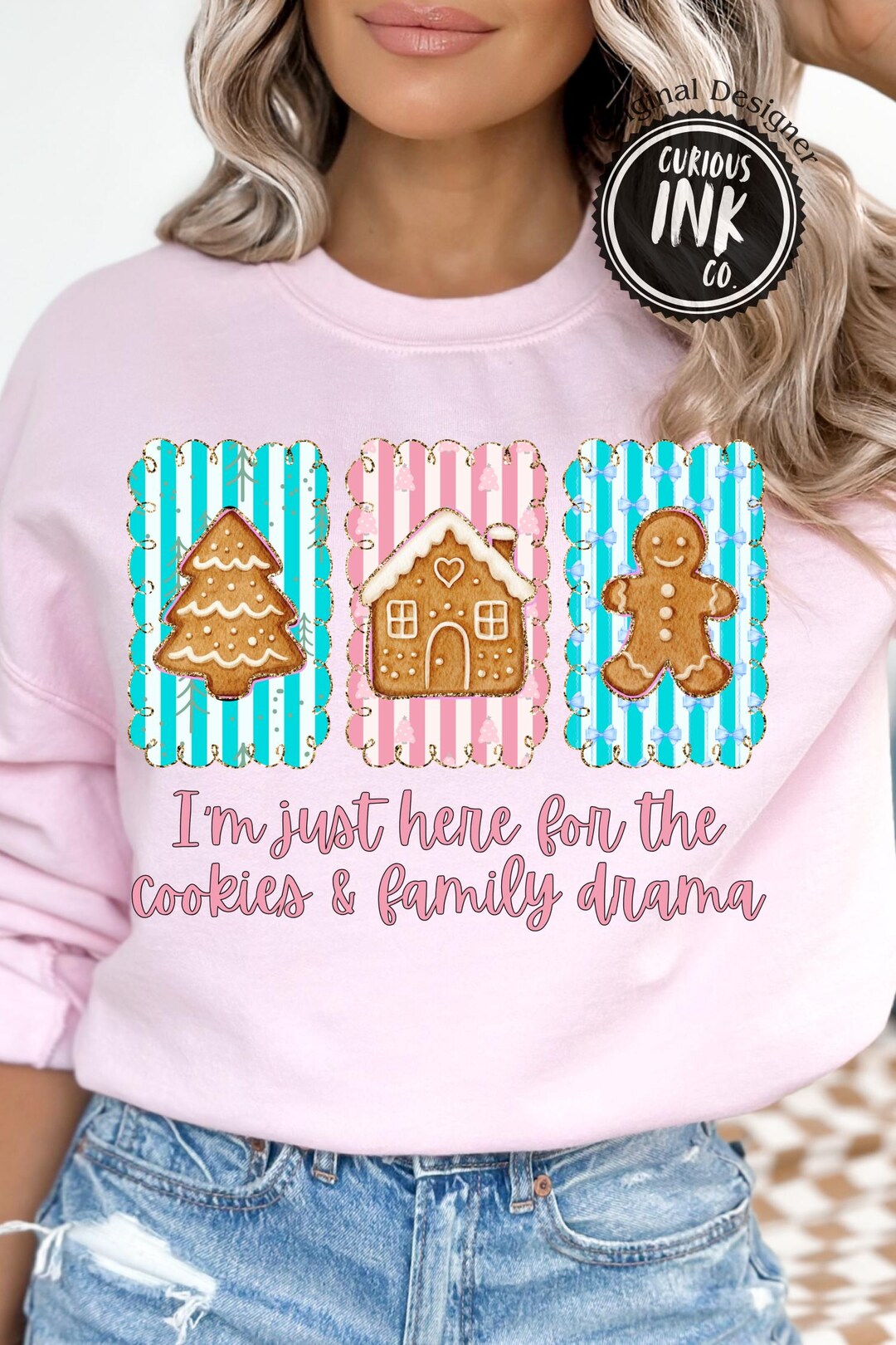 Funny Christmas Cookie PNG | I'm Just Here for the Cookies & Family ...