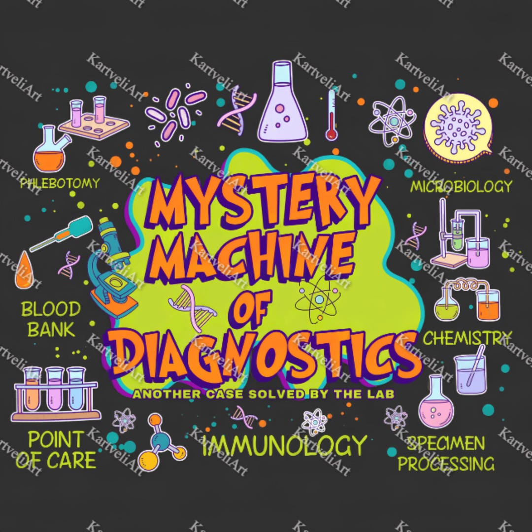 Funny Lab Week PNG | Mystery Machine of Diagnostics PNG | Medical ...