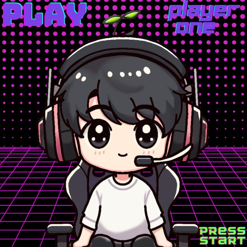 CUTE Chibi Boy Twitch, Discord, Profile, Icon Cute Anime Style Avatar ...