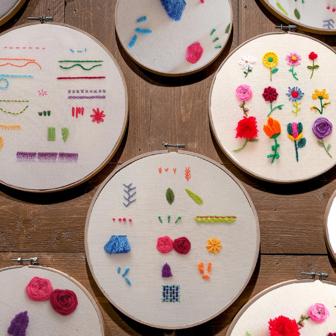 3 Embroidery Patterns With Step by Step Tutorial, Embroidery Stitch ...