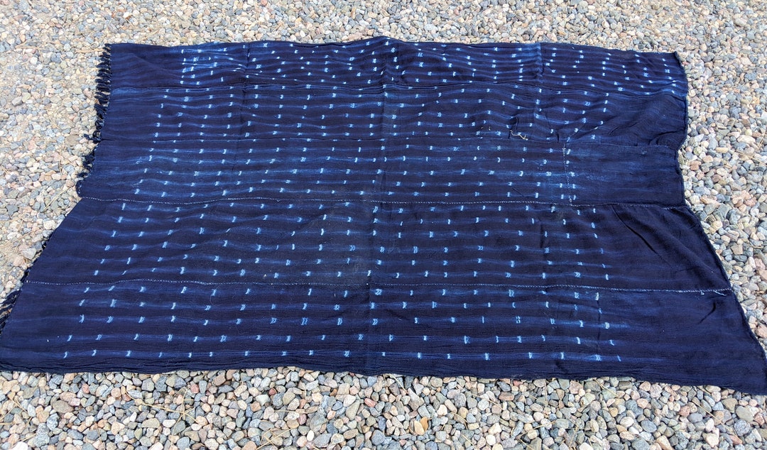 Vintage African Indigo Cloth 42"x62" - Etsy
