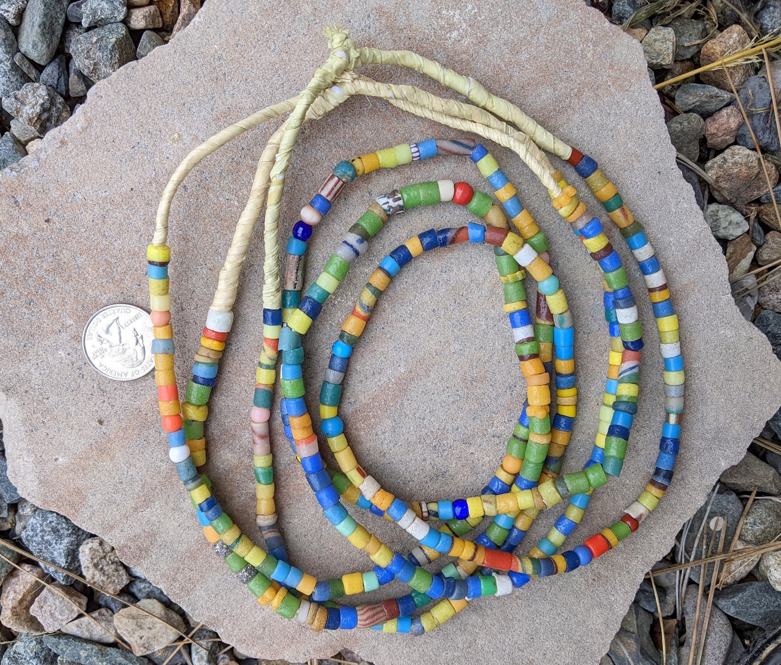 Mixed African Sand Cast Beads -3 Strands - Etsy