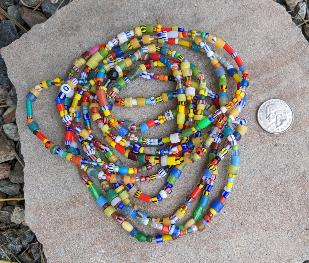 Mixed African Glass Beads -3 Strands - Etsy