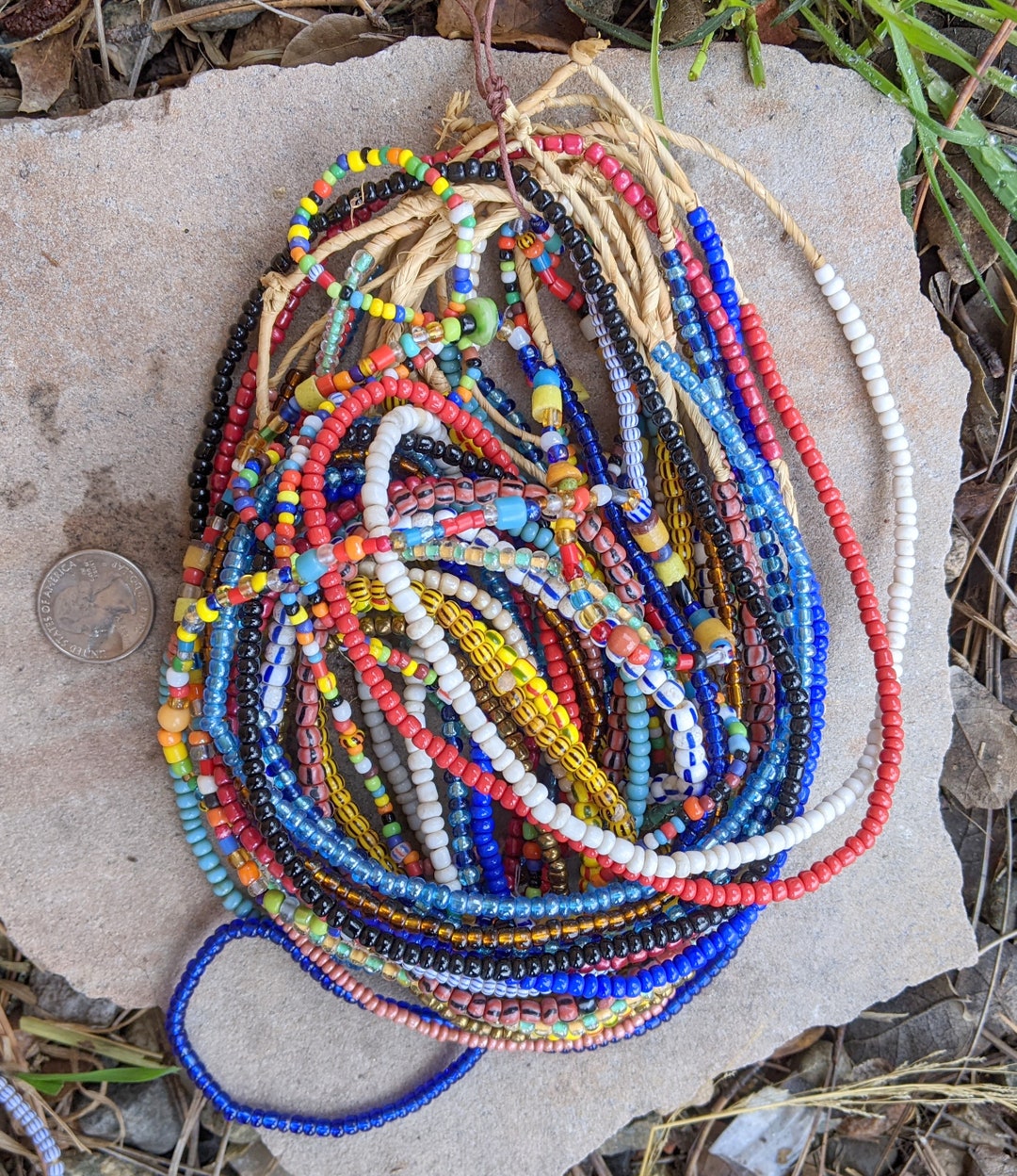 Assorted Small Ghana Glass Beads -20 Strands - Etsy