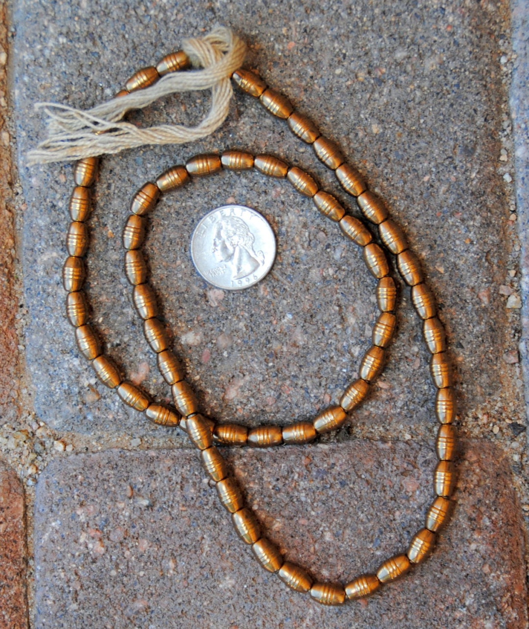 Cuentas de metal de latón indio: 6x10 mm - Etsy México