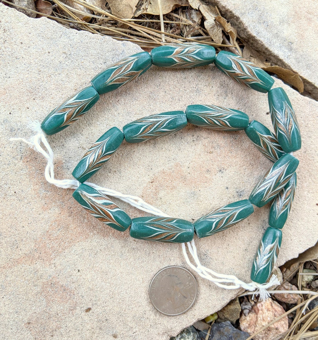 African Glass Feather Beads: Fancies - Etsy