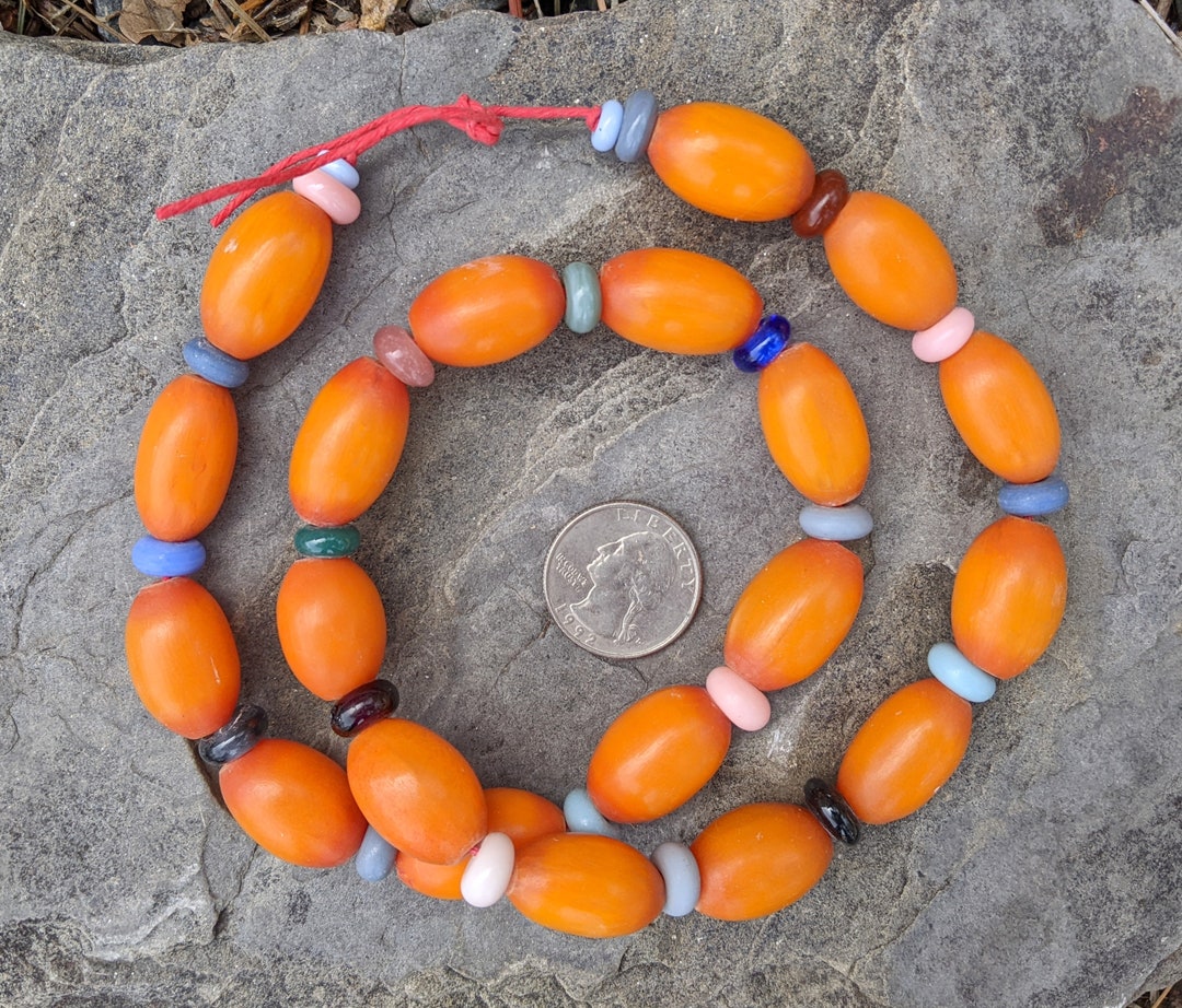 African Copal Resin Beads: 15x24mm - Etsy