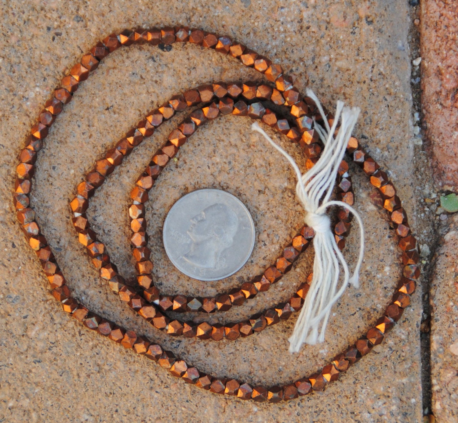 Indian Copper Metal Beads: Prism 3x3mm - Etsy