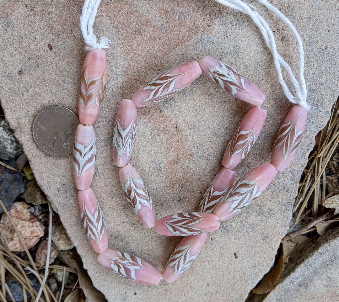 African Glass Feather Beads: Fancies - Etsy