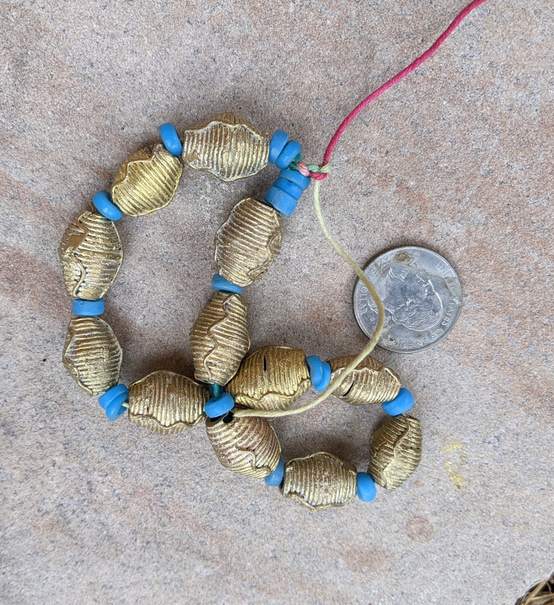 Tabular Brass/copper Beads: Short Strand - Etsy