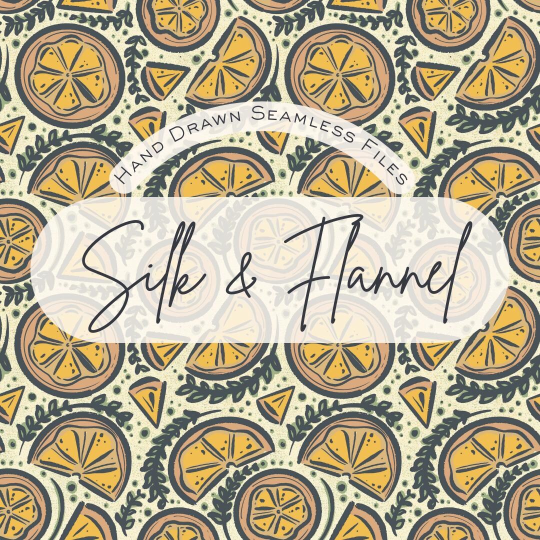 Lemon Orange Fruit Citrus Summer Spring Print Fabric Seamless Pattern ...