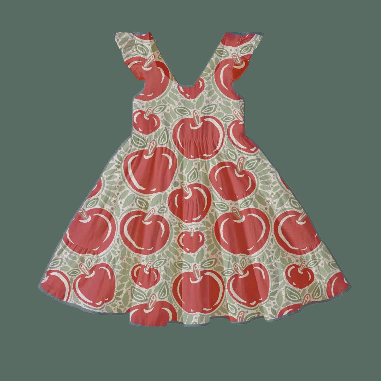 Apple Summer Print Fabric Seamless Pattern Hand Drawn PNG Download ...