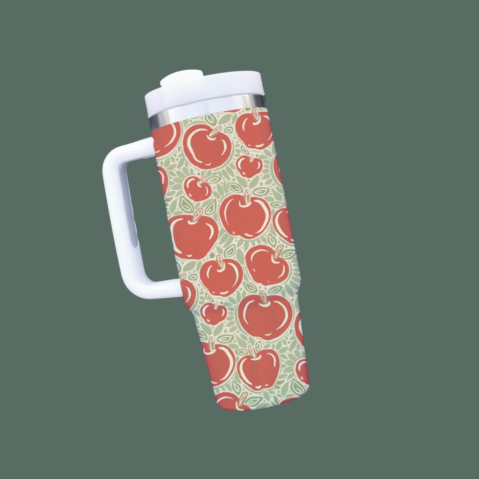 Apple Summer Print Fabric Seamless Pattern Hand Drawn PNG Download ...