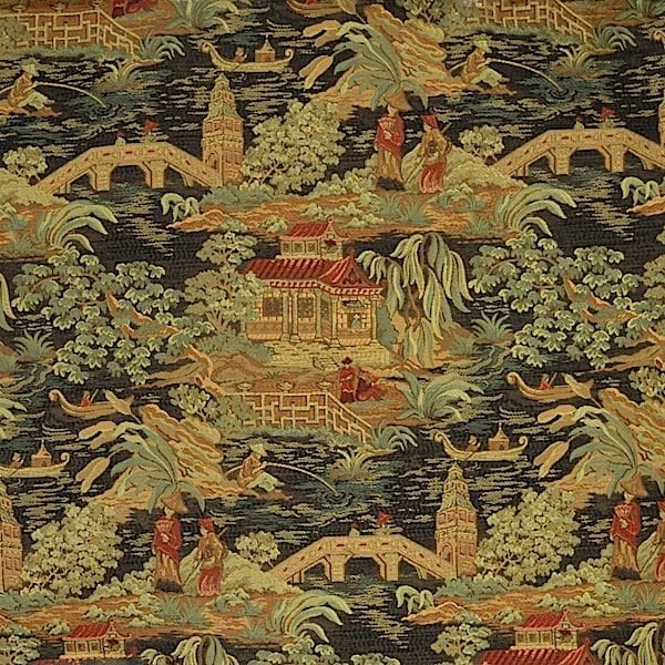 Chinoiserie Upholstery Fabric - Etsy