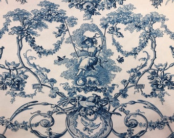 Blue White Toile - Etsy