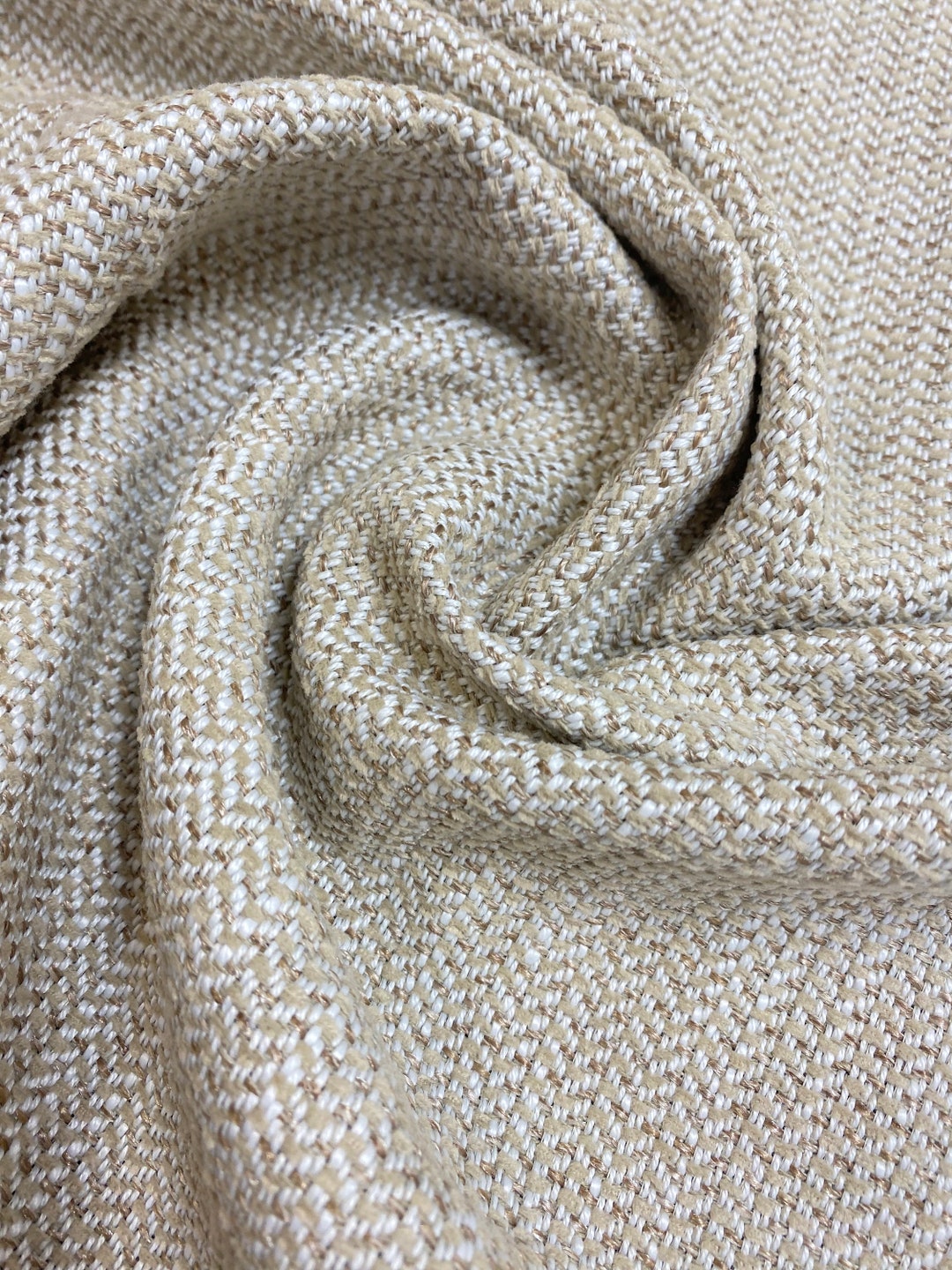 Designer Beige Cream Herringbone Tweed Mid Century Modern - Etsy