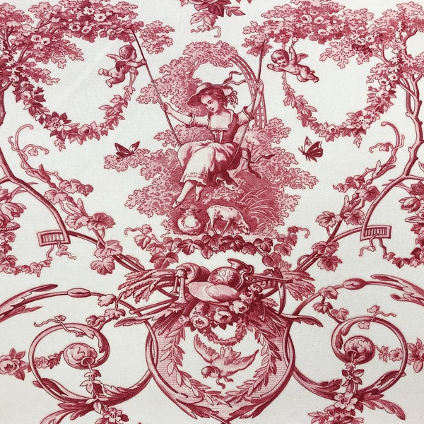 Red and White Toile - Etsy